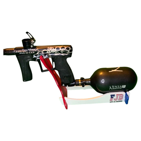 Guru Gun Stand / Paintball Marker Display - Micro - Red/White/Blue ...