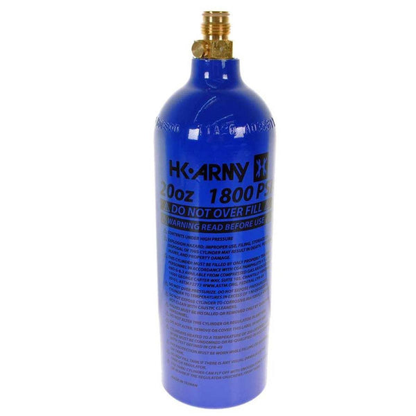 HK Army Aluminum Co2 Tank - 20 oz - Blue - Fearless Paintball