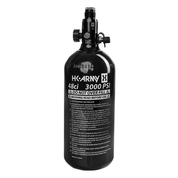 HK Army Aluminum HPA Tank - 48/3000 - Black - Fearless Paintball