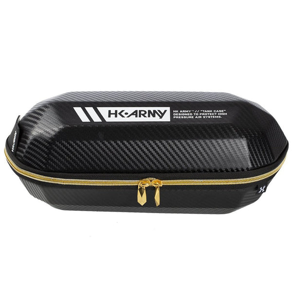 HK Army Exo Tank Case - Black Carbon Fiber / Gold - Fearless Paintball
