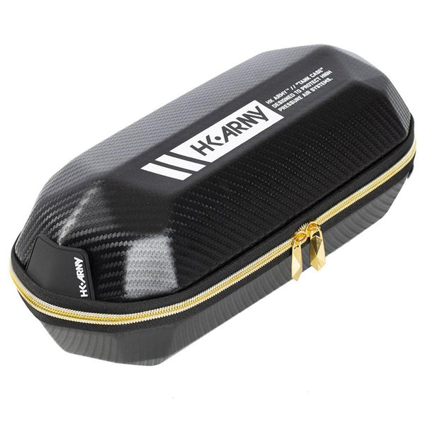 HK Army Exo Tank Case - Black Carbon Fiber / Gold - Fearless Paintball