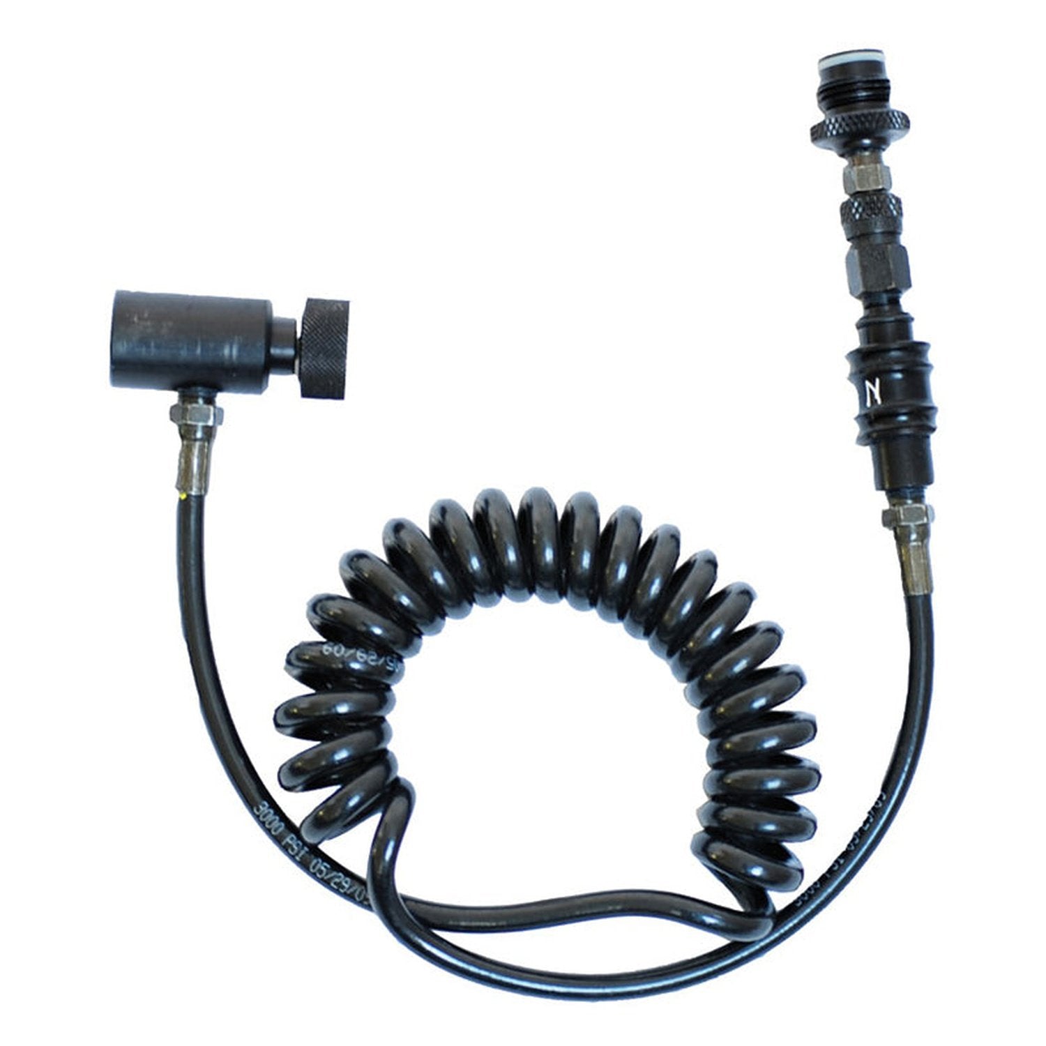 Ninja Air Paintball Remote Coil w/Slide Check - Black - Fearless Paintball