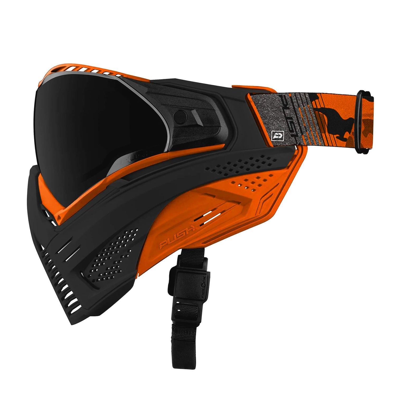 Push Unite Paintball Goggles & Case - Black Orange - Fearless Paintball