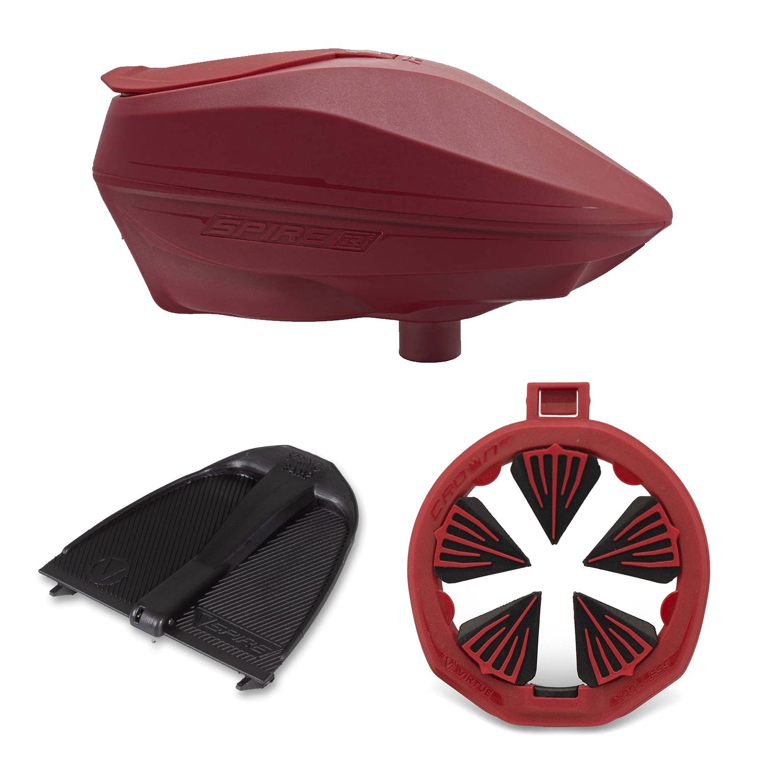 Virtue Paintball Loader Combo - IR2 / Crown SF-R / Ramp - Red ...